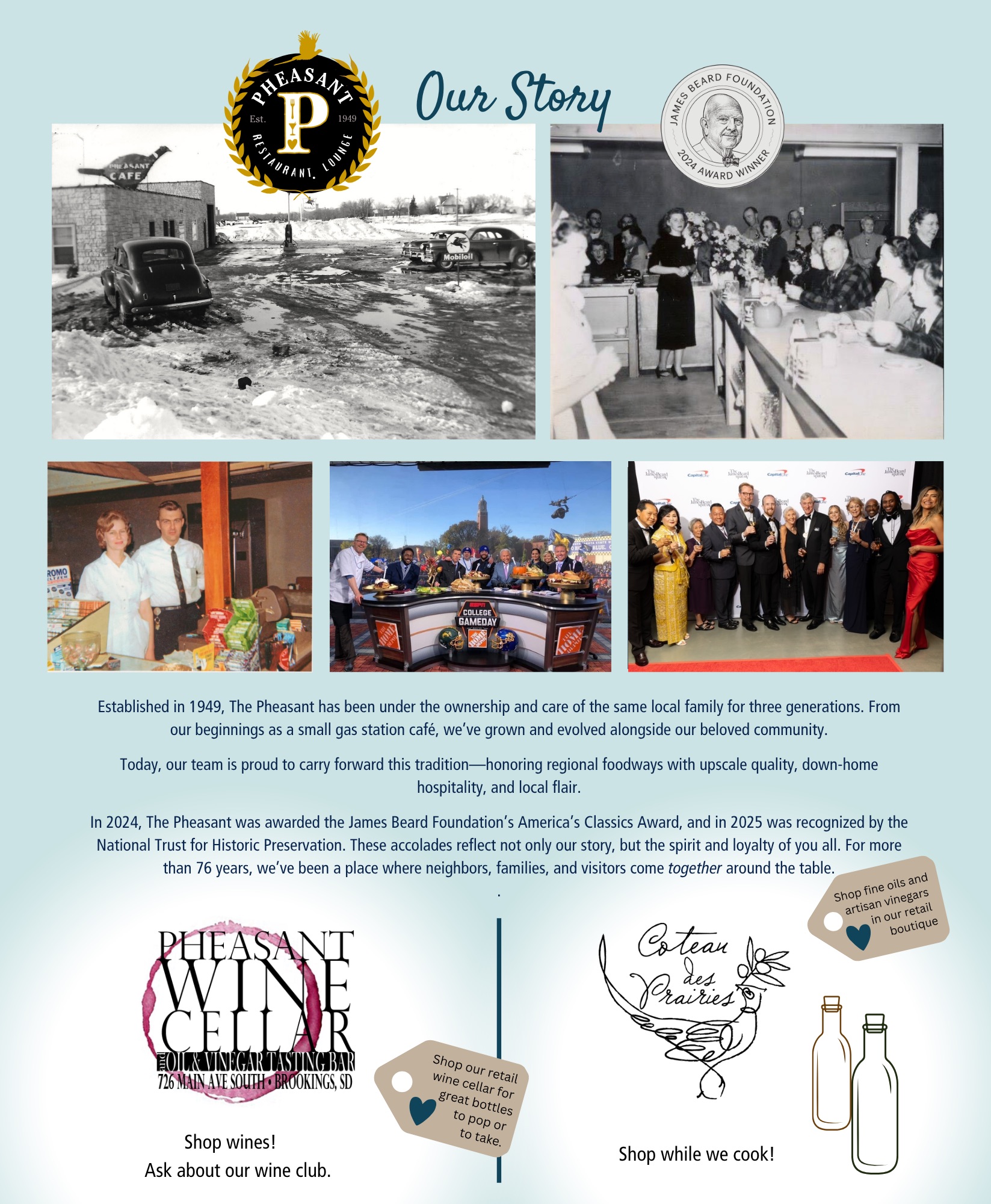Menus - Pheasant Restaurant & Lounge