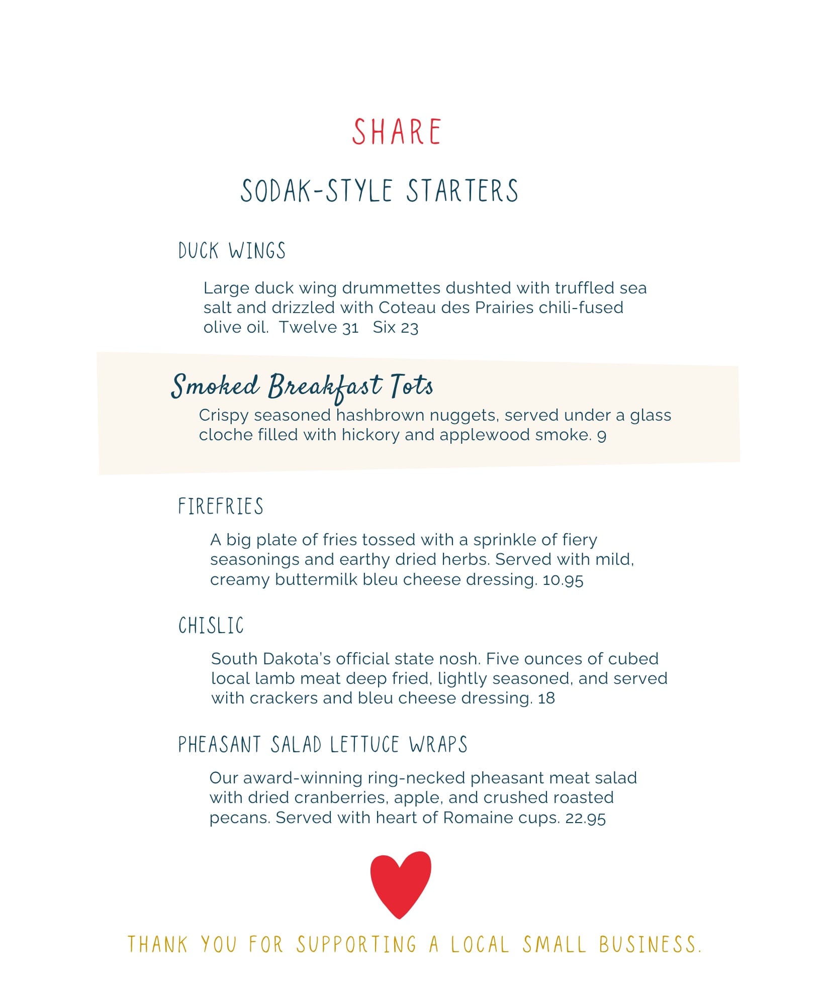 Menus - Pheasant Restaurant & Lounge